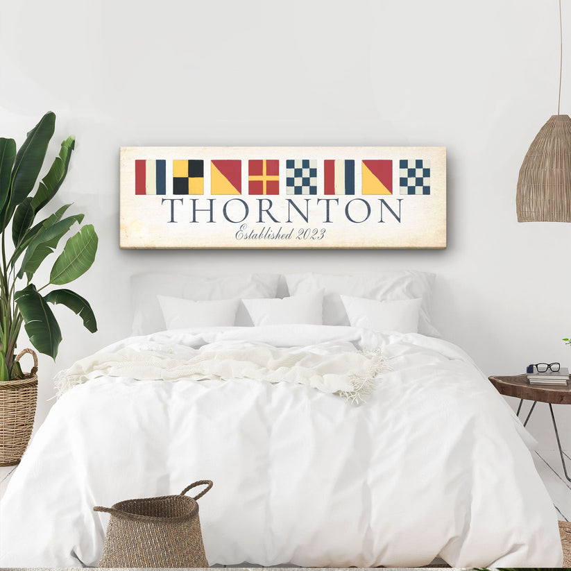 Custom Nautical Flag Name Art | Personalized Signal Flag Wall Decor ...