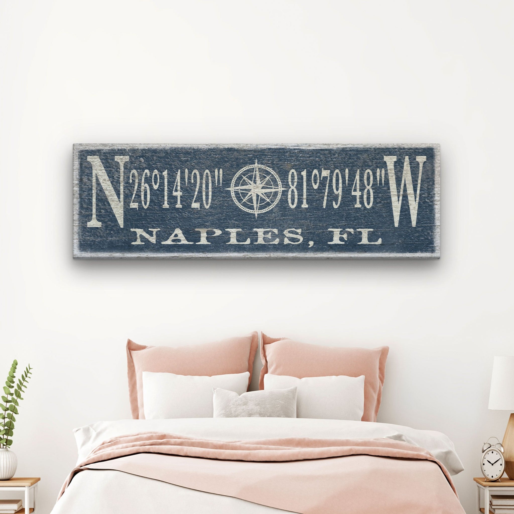 Personalized Latitude Longitude Coordinates Sign with Compass Rose ...